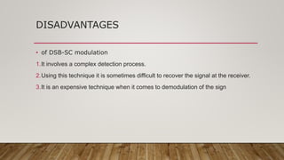 Double sideband suppressed carrier (dsb sc) modulation | PPTX