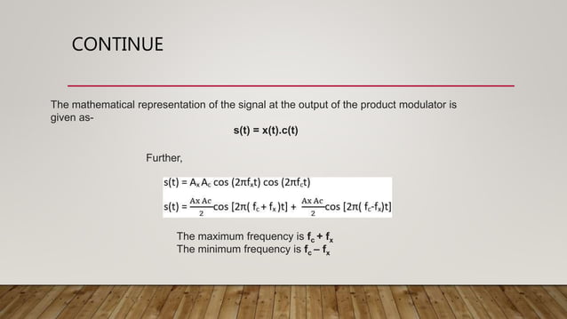 Double sideband suppressed carrier (dsb sc) modulation | PPTX