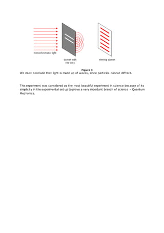 Double Slit Experiment | DOCX | Physics | Science