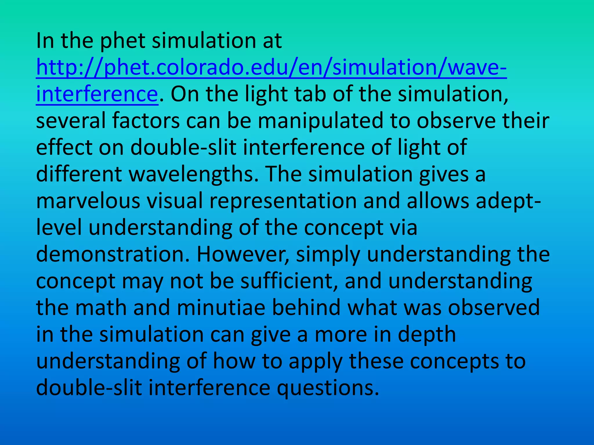 Double slit interference | PPTX