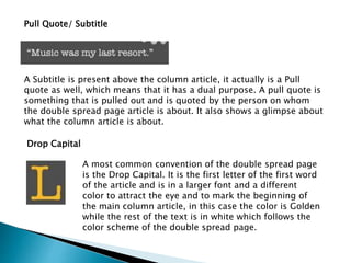 Magazine Double spead page textual analysis media studies | PPTX