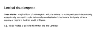 Doublespeak: notion, history, classifications | PDF