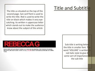 Double spread analysis | PPTX | Desktop Publishing | Computer Software ...