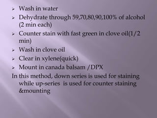 Double staining of microtome serial section | PPTX