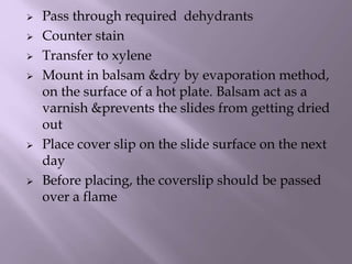Double staining of microtome serial section | PPTX