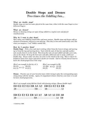 Double stops&droneshandout | PDF