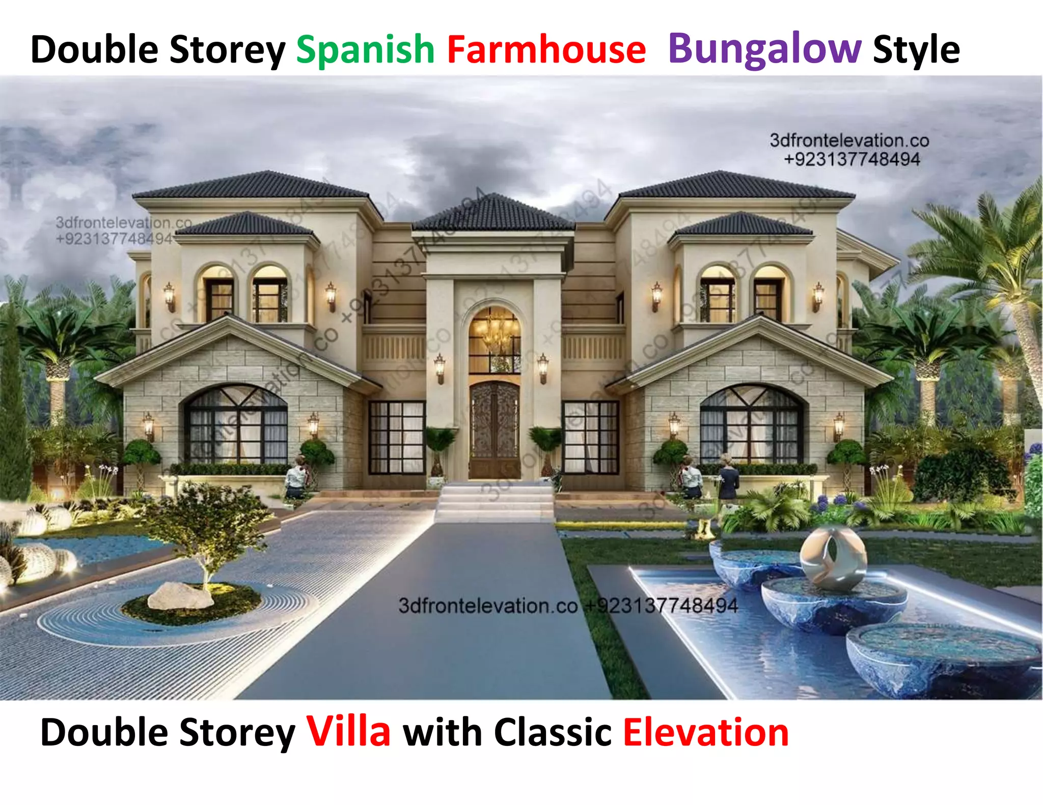 Double Storey Spanish Farmhouse Bungalow Style Arabic Villa.pdf