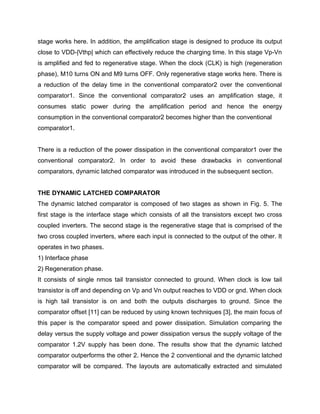 Double tail comparator | DOC