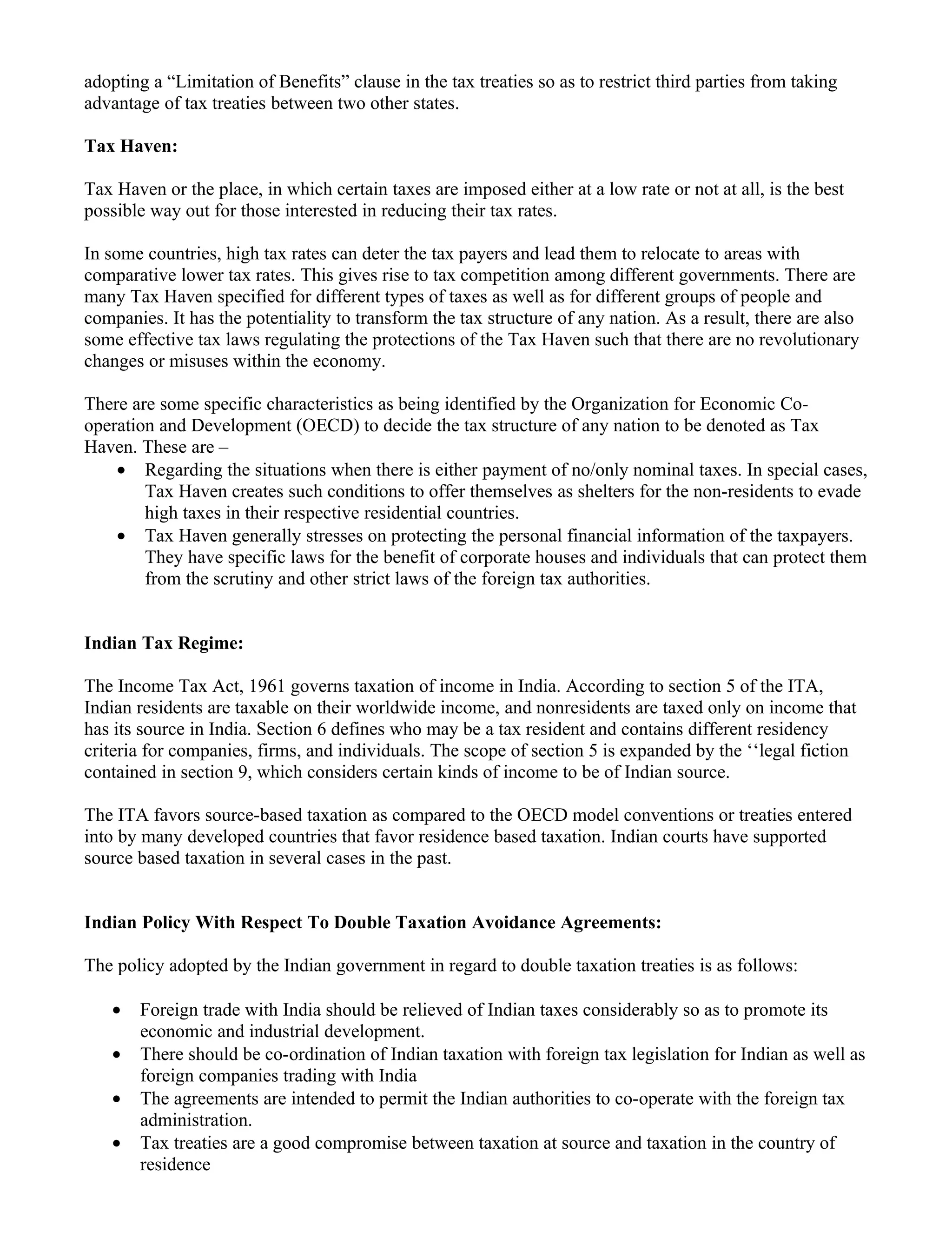 Double Taxation Avoidance Agreement (DTAA) | DOC