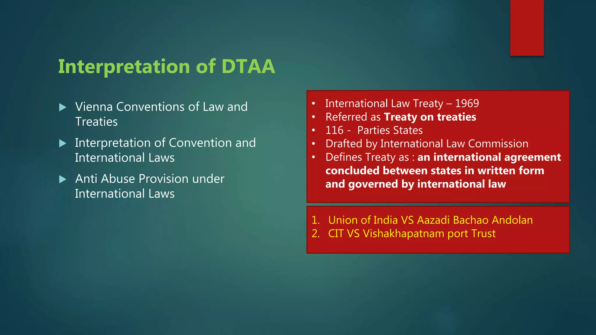 Double taxation avoidance agreement (DTAA) | PPTX