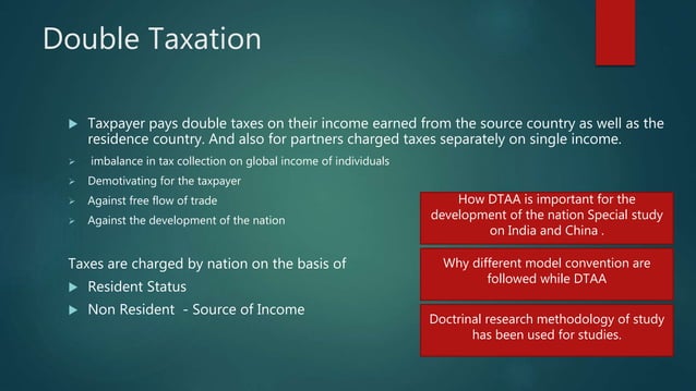 Double taxation avoidance agreement (DTAA) | PPTX | Personal Taxes ...