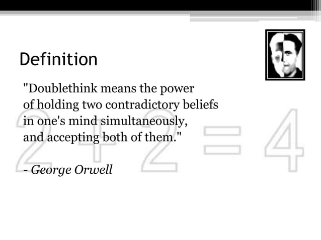 Doublethink by lea | PPT