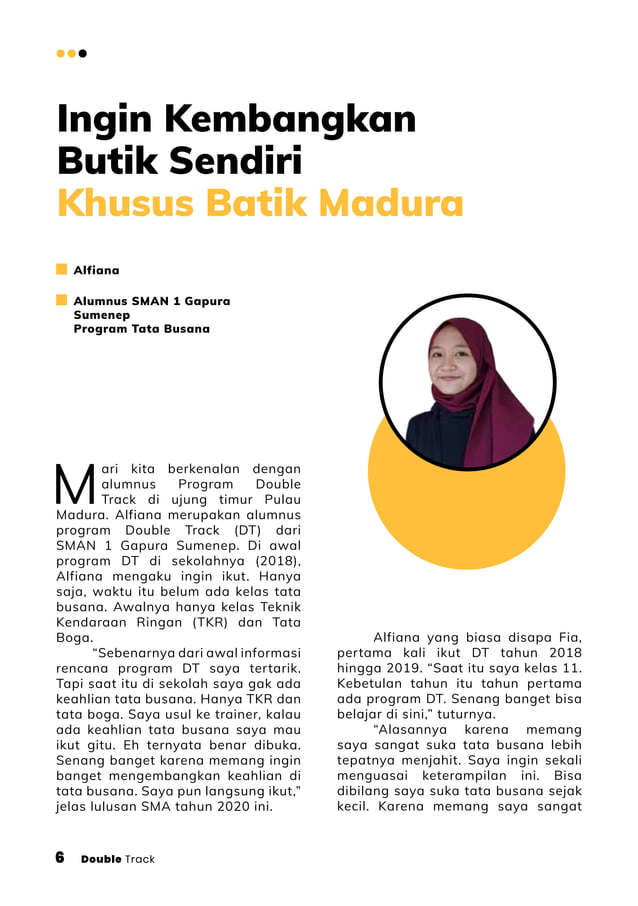 Profil dan Produk Siswa Double Track 2021 | PDF