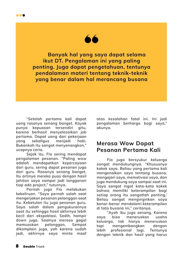 Profil dan Produk Siswa Double Track 2021 | PDF