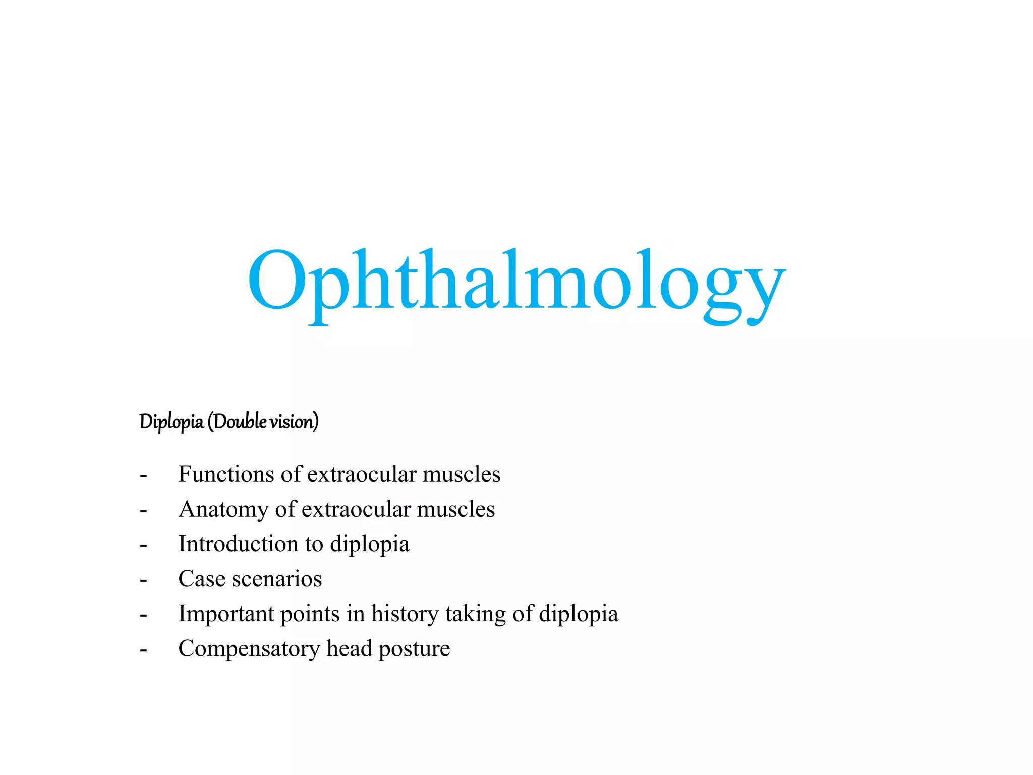 Diplopia- Double vision | PPTX