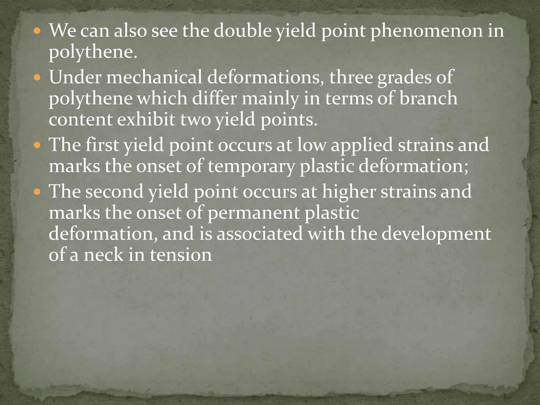 Double yield point | PPTX