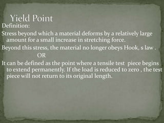 Double yield point | PPT