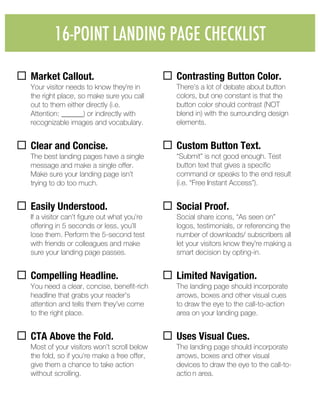 73 Point Checklist from Digital Marketer and eLaunchers to Double Your ...