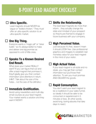 73 Point Checklist from Digital Marketer and eLaunchers to Double Your ...