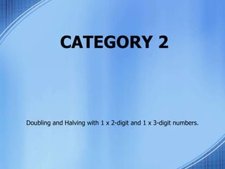Doubling and halving with multiplication | PPTX