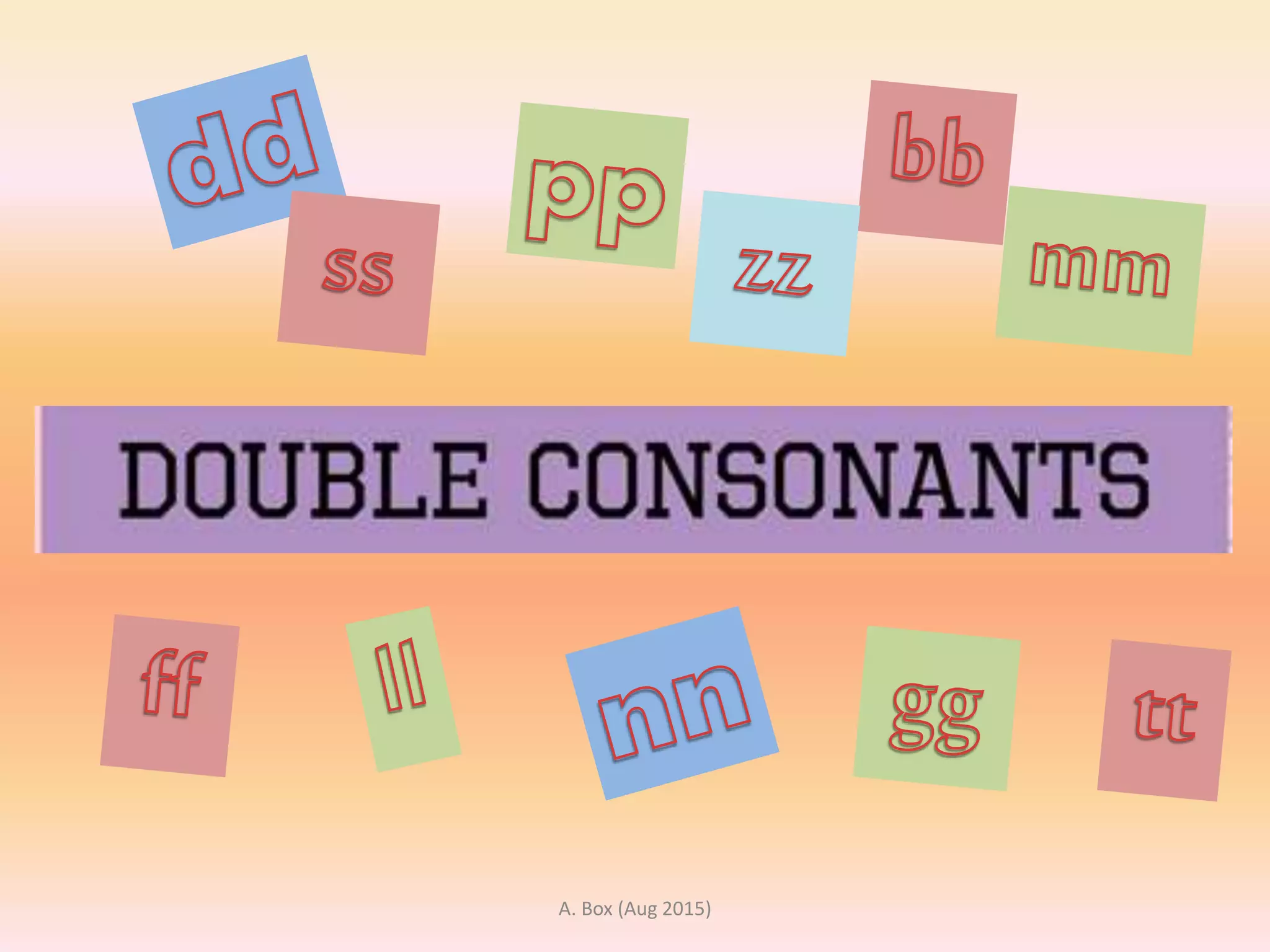 Doubling Consonants | PPTX