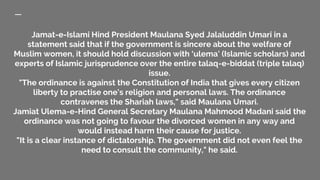 Triple Talaq Issue | PPT