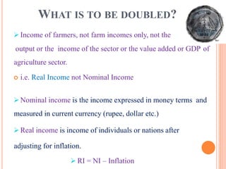 Doubling of farmers income | PPTX
