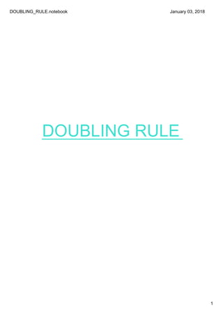 Doubling rule pdf | PDF