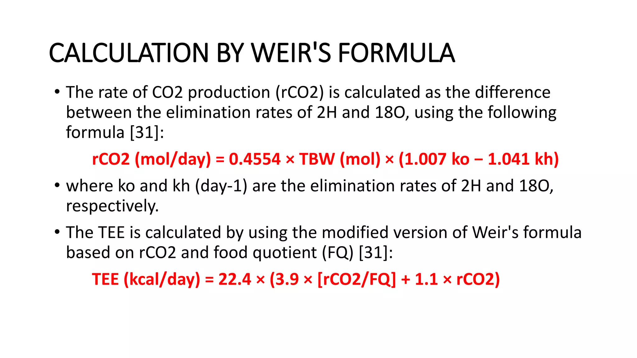 Doubly labelled water | PPTX