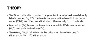 Doubly labelled water | PPTX