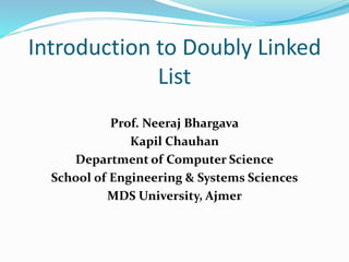 Doubly linked list | PPT