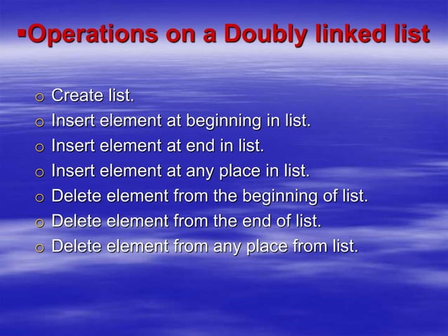 Doubly linked list (animated) | PPTX | Programming Languages | Computing
