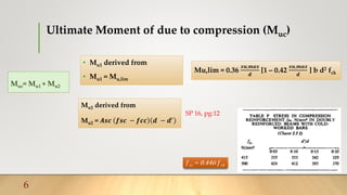 Doubly reinforced beam analysis | PPTX
