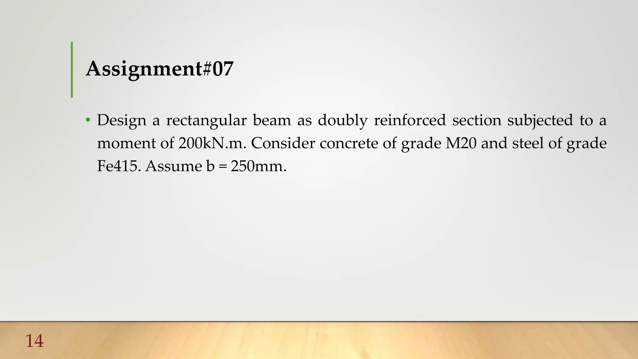 Doubly reinforced beam design | PPTX