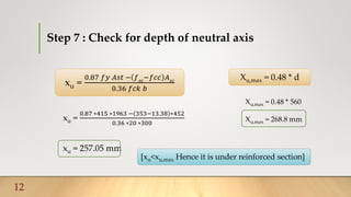 Doubly reinforced beam design | PPTX