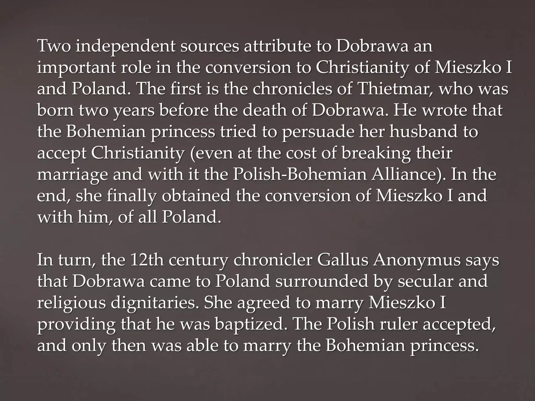 Baptism of Poland, Mieszko I & Doubravka | PPTX