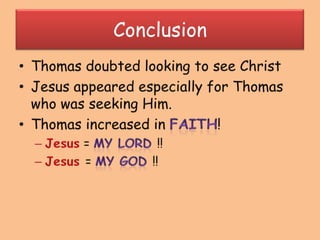 Doubting Thomas | PPTX