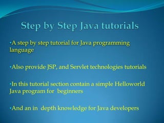 JAVA PROGRAMS | PPTX | Programming Languages | Computing