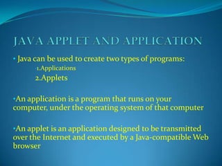 JAVA PROGRAMS | PPTX | Programming Languages | Computing
