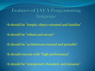 JAVA PROGRAMS | PPTX | Programming Languages | Computing