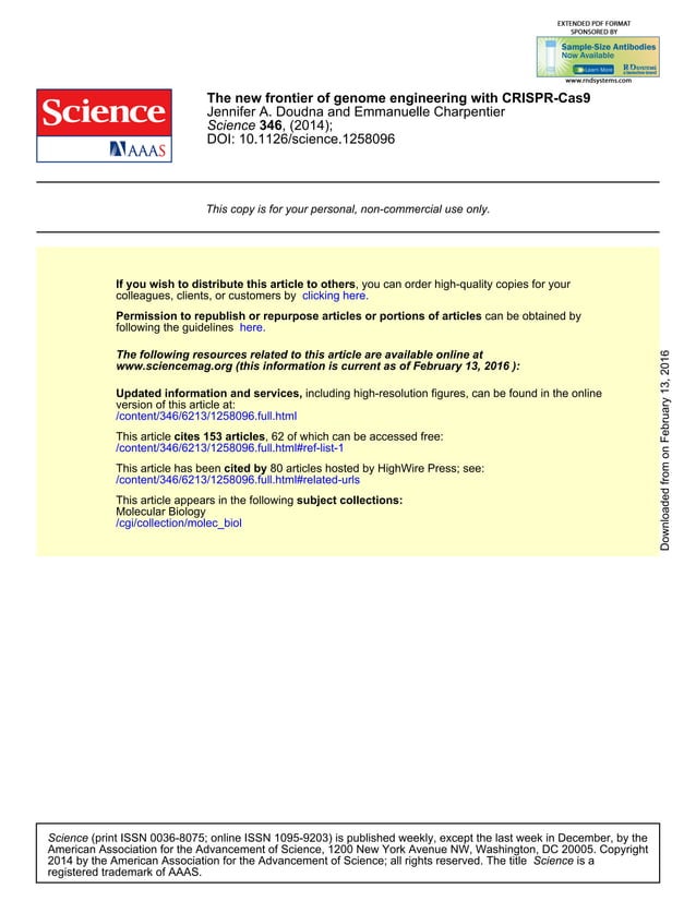 Doudna and-charpentier | PDF