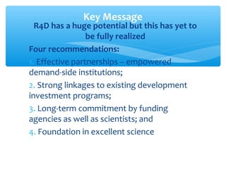 Is Research for Development (R4D) a good investment? Reflections on ...