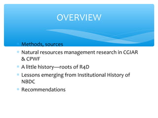 Is Research for Development (R4D) a good investment? Reflections on ...