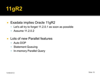 Parallel Query on Exadata | PDF