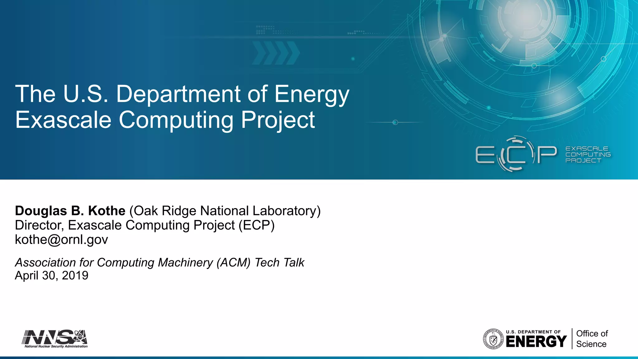 The Exascale Computing Project and the future of HPC | PDF