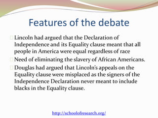 Douglas and abraham lincoln | PPT