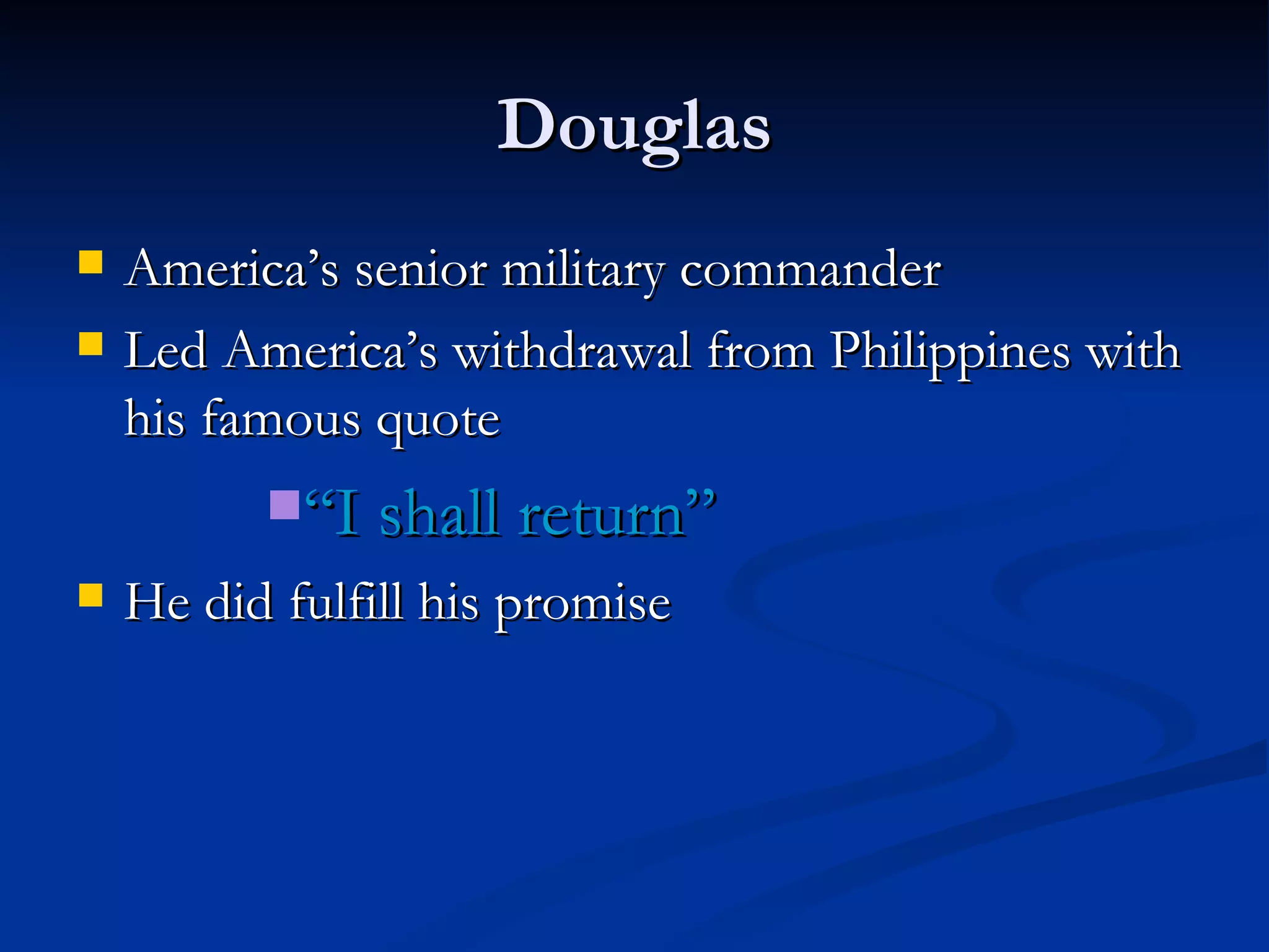 Douglas macarthur | PPT