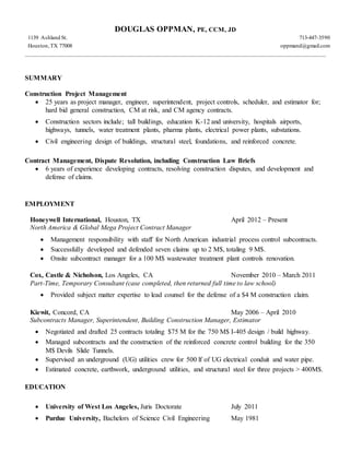 Douglas oppman resume | DOCX