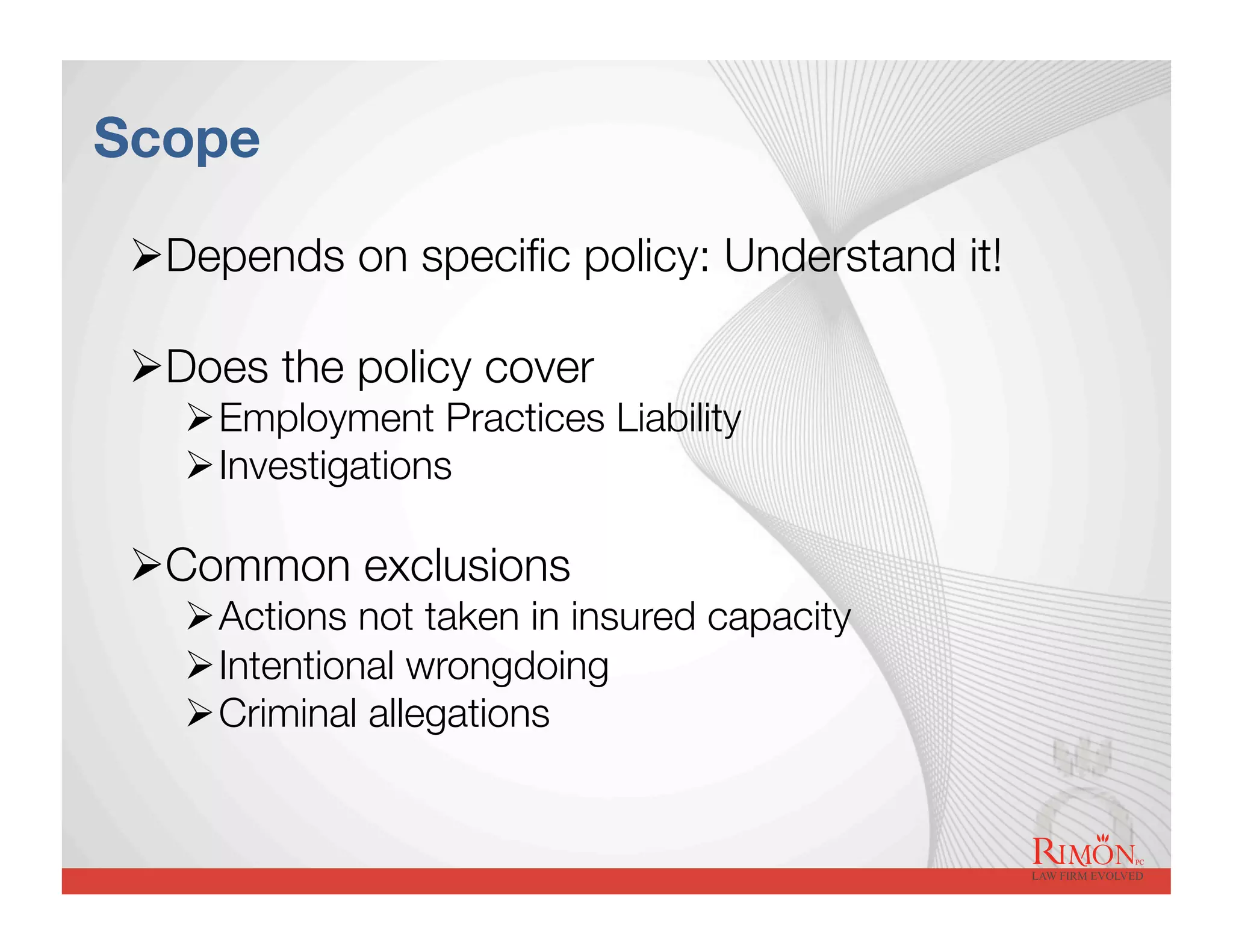 Directors and Officers Insurance Basics | PDF