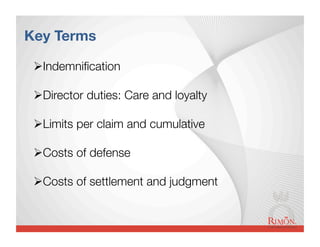 Directors and Officers Insurance Basics | PDF